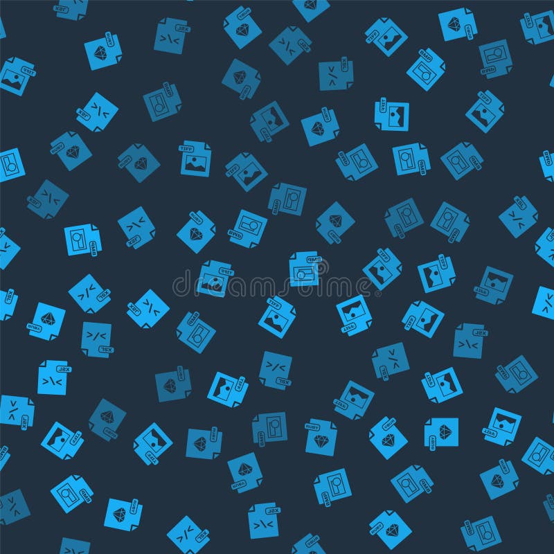 Set Ruby File Document Tiff Bmp And Xsl On Seamless Pattern Vector