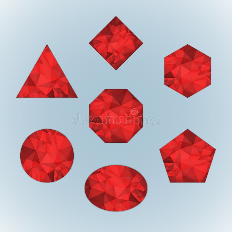 Set of ruby stock vector. Illustration of present, garnet - 89104890