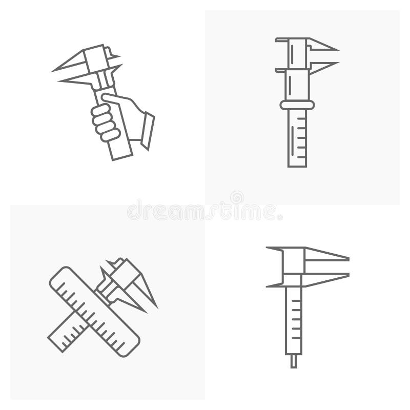 Set of Ruler Tools Icon Vector, Engineering Simple Icon Template ...