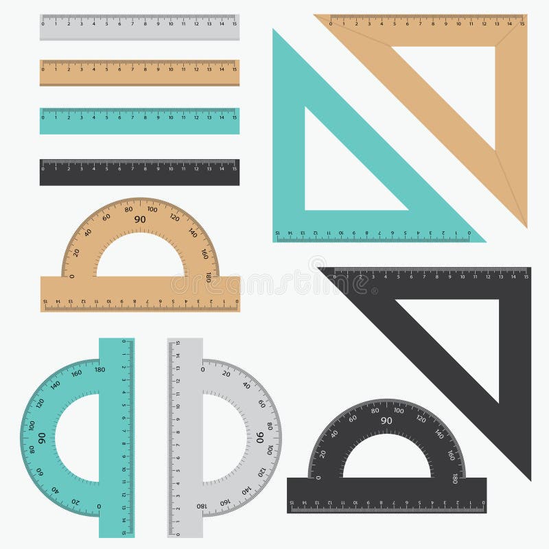 Set of rulers. stock vector. Illustration of ruler, construction - 26324856