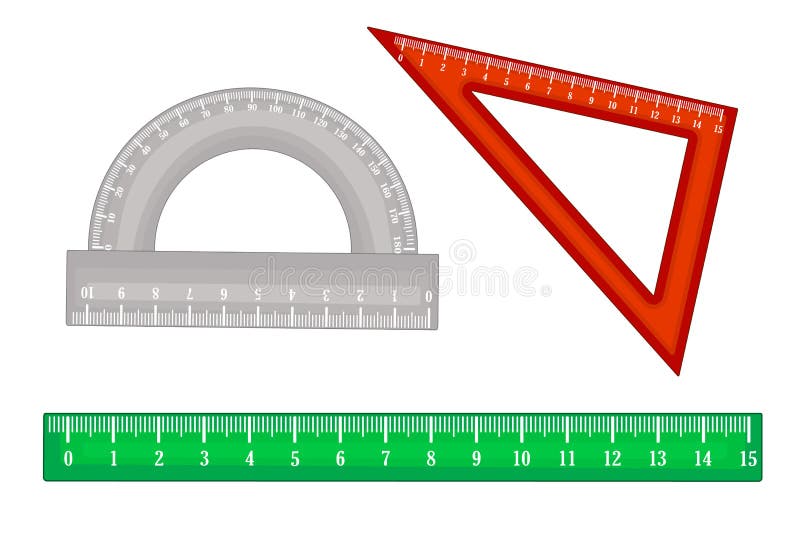 Set of Rulers Isolated on White Background. Stock Vector - Illustration ...