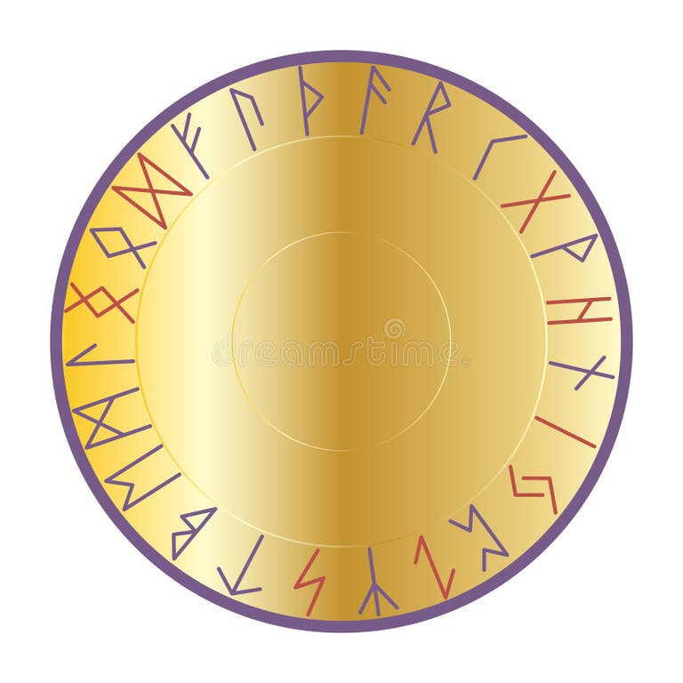 A Set of Runes in a Circle. Esoteric Emblem, Logo Stock Vector ...
