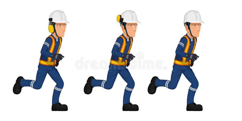 Industrial Worker Running Stock Illustrations – 436 Industrial Worker ...
