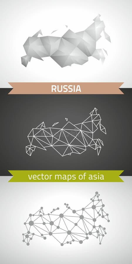 Russia Set of Grey and Silver Mosaic 3d Polygonal Maps. Graphic Vector ... Russia Set of Grey and Silver Mosaic 3d Polygonal Maps. Graphic Vector ...