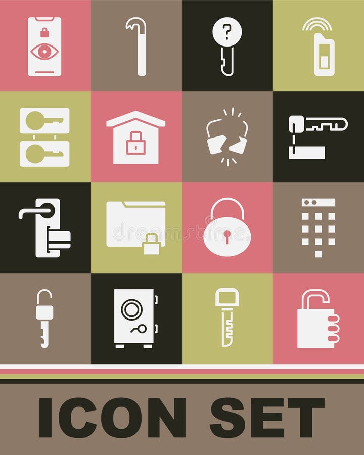 Set Safe Combination Lock, Password Protection, Marked Key, Undefined ...