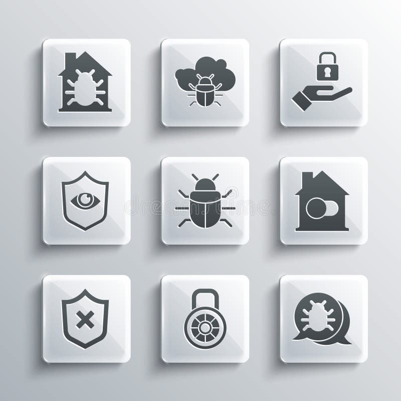 Set Safe Combination Lock, System Bug, Smart Home, Shield with Cross ...