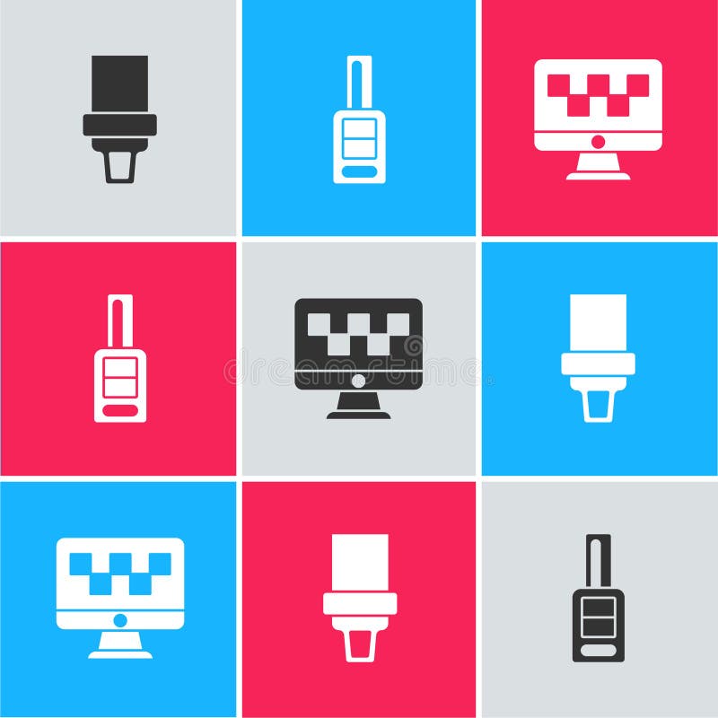 Set Safety Belt, Car Key with Remote and Computer Call Taxi Service ...