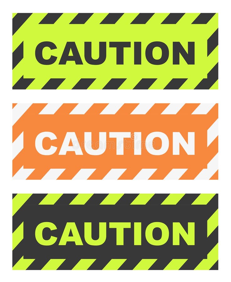 Set of Safety and Caution Signs. Safety Warning Signs Stock Vector ...