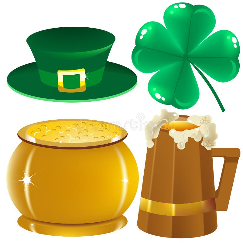 Set Saint Patrick stock vector. Illustration of traditional - 18030959