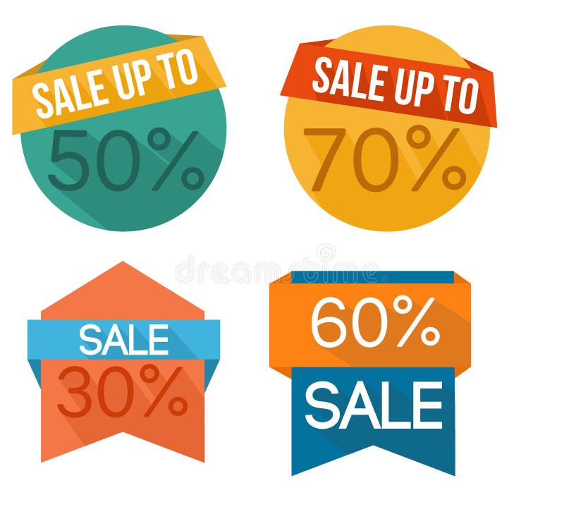 Set of sale badge stock vector. Illustration of illustrative - 66246691