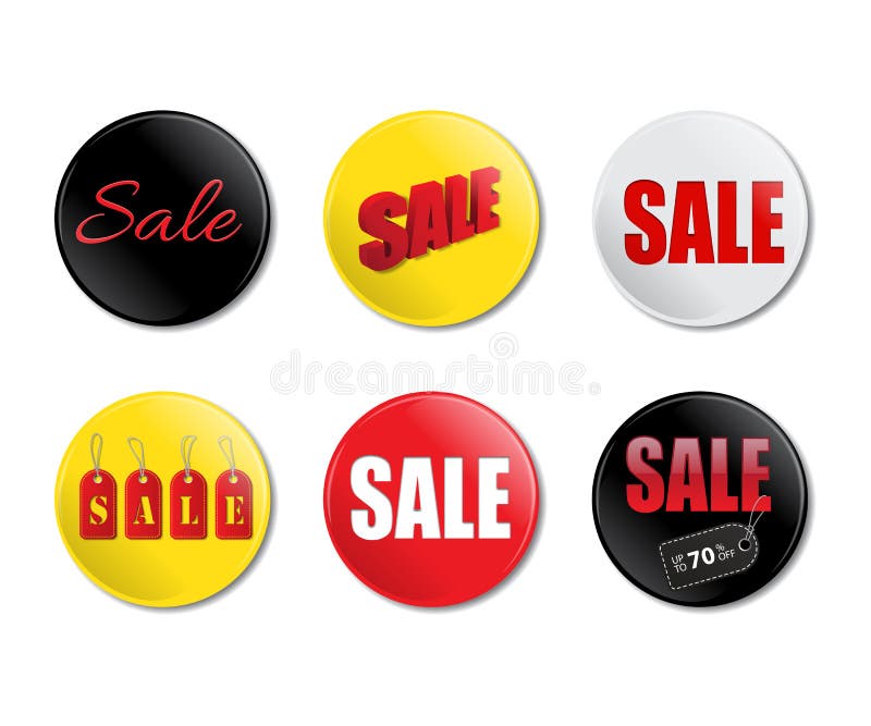 Set of SALE Badges. Vector Isolated Sale Signs. Stock Vector ...