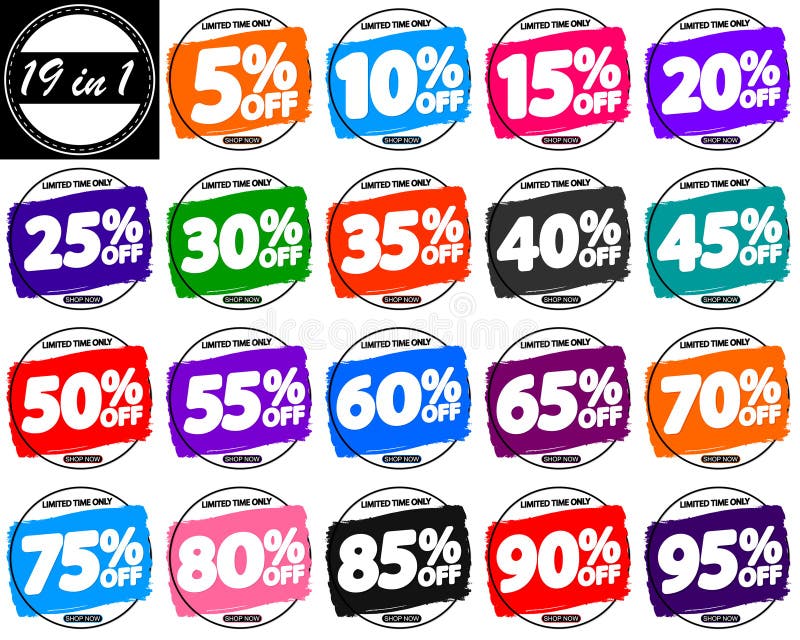 Set Sale Banners Design Template, Discount Tags Stock Illustration ...