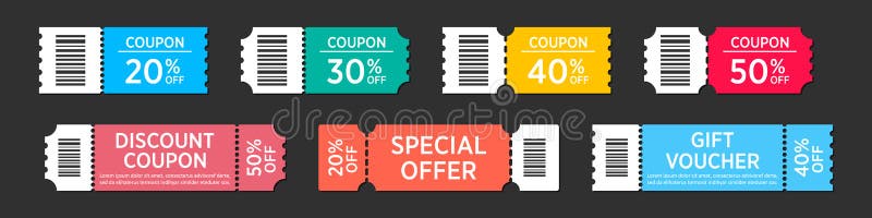 Sale Coupons EPS stock vector. Illustration of discounts - 47289714