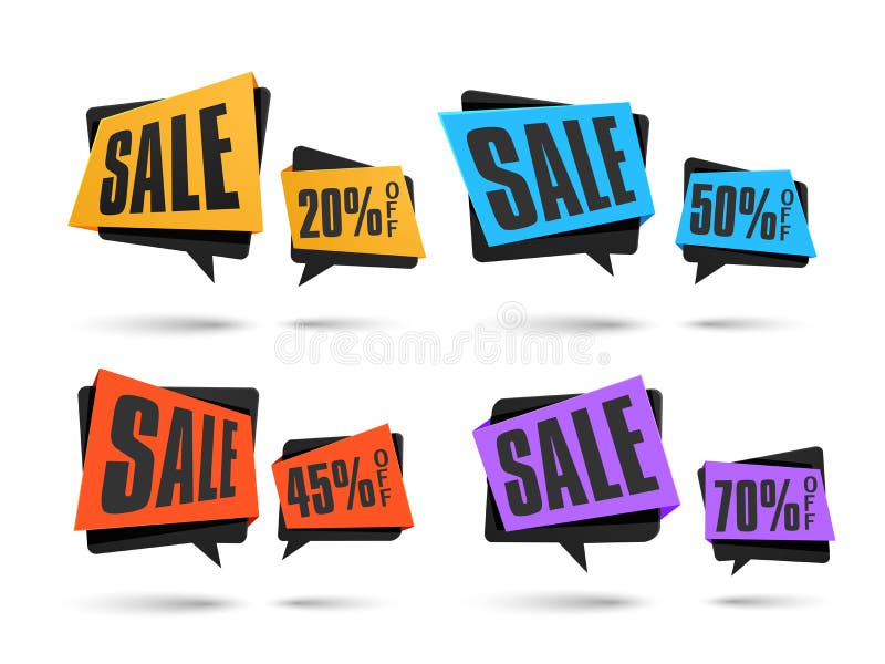 Set of Sale and Discount Tags Design. Stock Illustration - Illustration ...