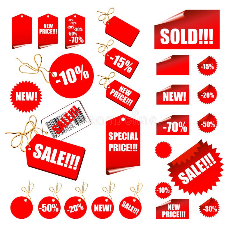 Clothes labels sale set stock vector. Illustration of icon - 15942164