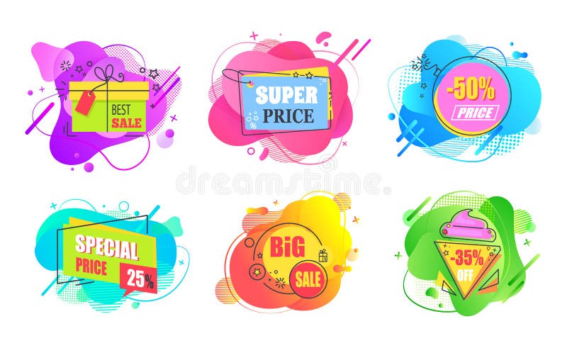 Set of Sale Labels Abstract Liquid Shapes Isolated Stock Vector ... Set of Sale Labels Abstract Liquid Shapes Isolated Stock Vector ...