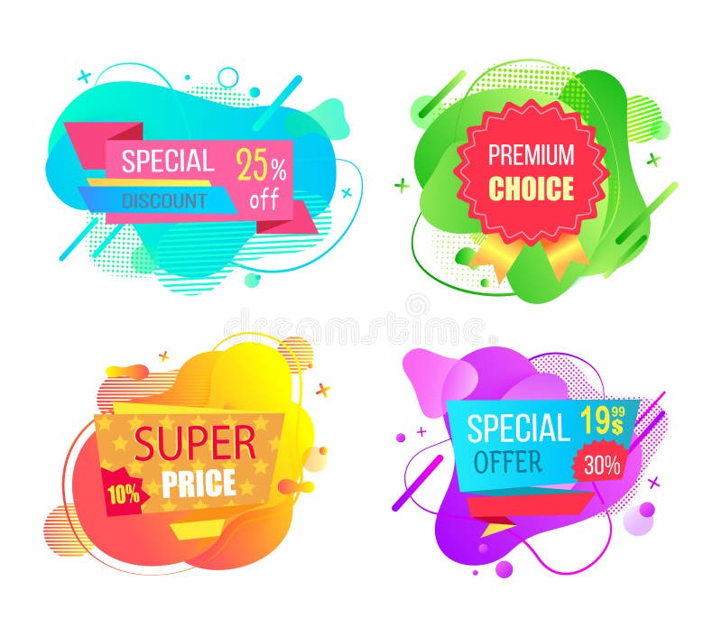 Set of Sale Labels Abstract Liquid Shapes Isolated Stock Vector ... Set of Sale Labels Abstract Liquid Shapes Isolated Stock Vector ...