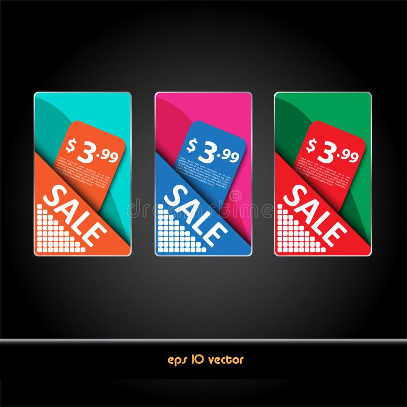 Set of sale price signs stock vector. Illustration of cost - 25745334