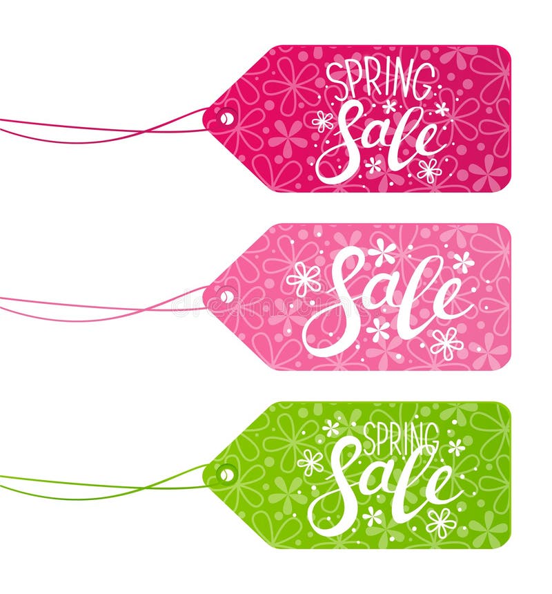 Pink price tags stock vector. Illustration of offer, design - 49124923