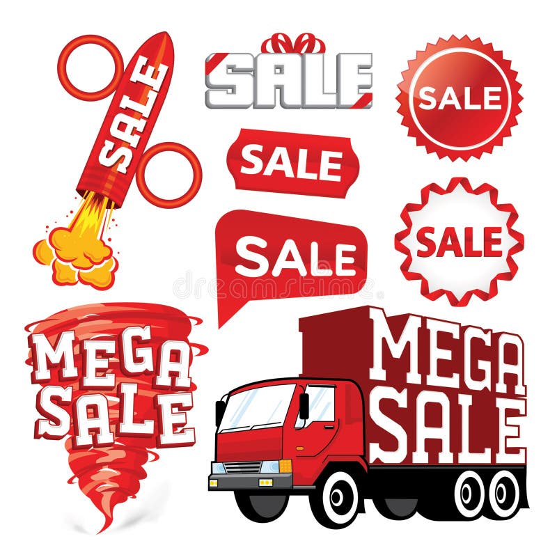 Set of sale vector stock vector. Illustration of gift - 27072870