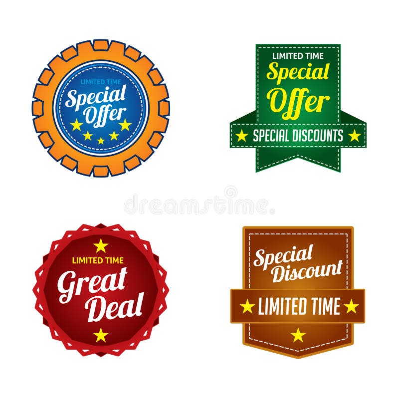 Set of Sales Badges Icon Vector Logo Template Illustration Design Stock ...