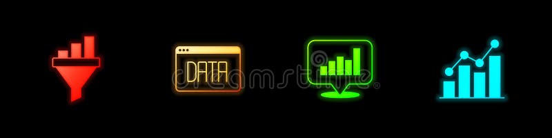 Set Sales Funnel with Chart, Data Analysis, Pie Infographic and Icon ... Set Sales Funnel with Chart, Data Analysis, Pie Infographic and Icon ...