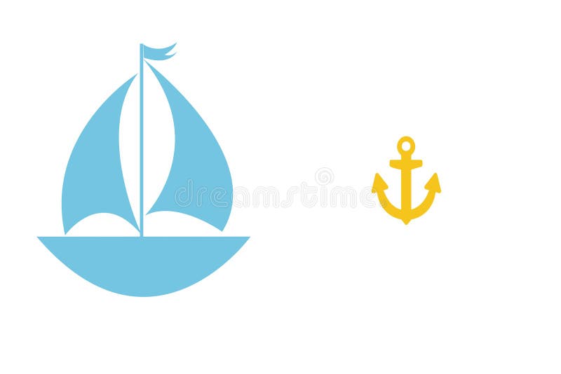 Set of Salling Ship Logo on White Background. Stock Illustration ...