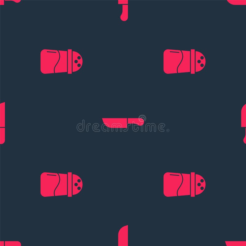 Set Salt and Knife on Seamless Pattern. Vector Stock Vector ...