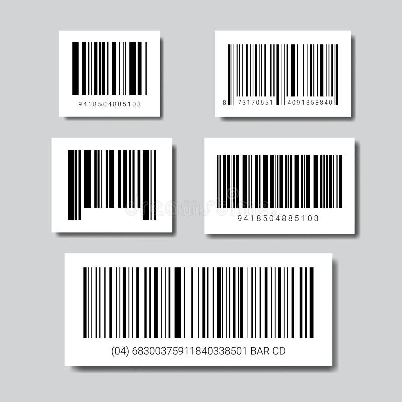Set of Sample Bar Codes for Scanning Icon Stock Vector - Illustration ...