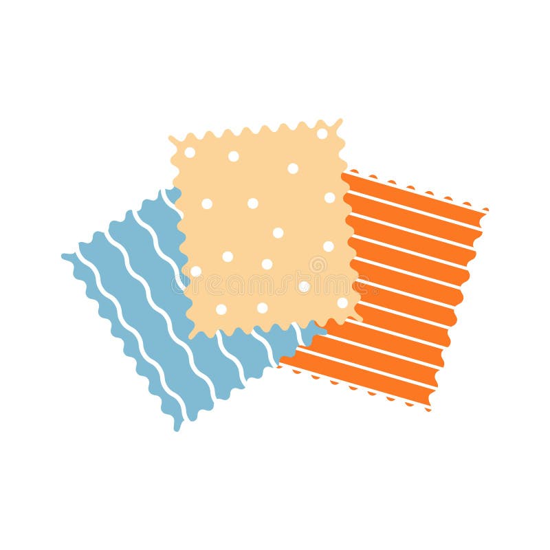 Set of Samples of Different Colored Fabrics for Sewing. Vector ...