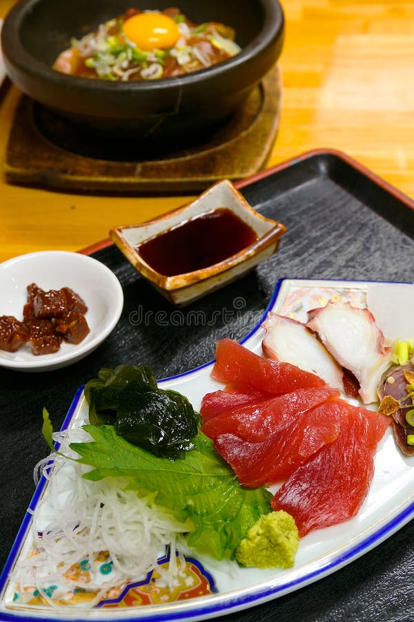 Set of Sashimi -Japanese Raw FIsh Stock Image - Image of fish, cuisine ...