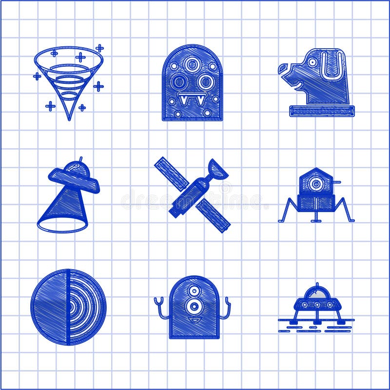 Set Satellite, Alien, Mars Rover, Earth Structure, UFO Flying Spaceship ... Set Satellite, Alien, Mars Rover, Earth Structure, UFO Flying Spaceship ...
