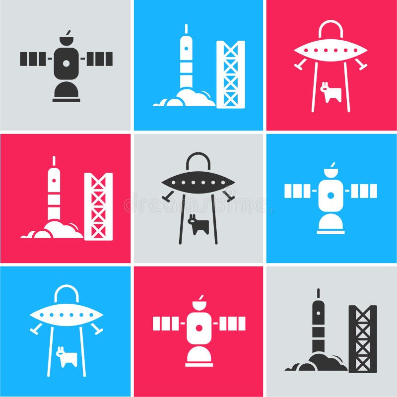 Set Satellite, Rocket Launch from the Spaceport and UFO Abducts Cow ...