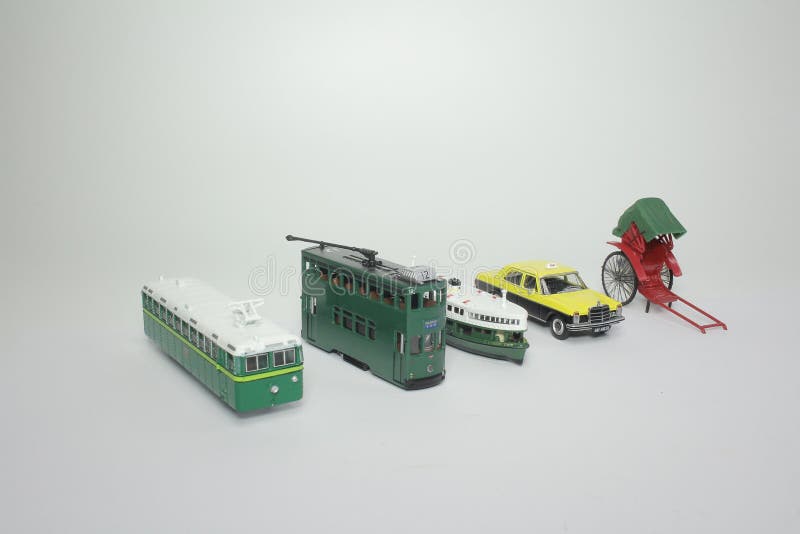 A Set of Scale Model of Old Transport Stock Photo - Image of kong, hong ...