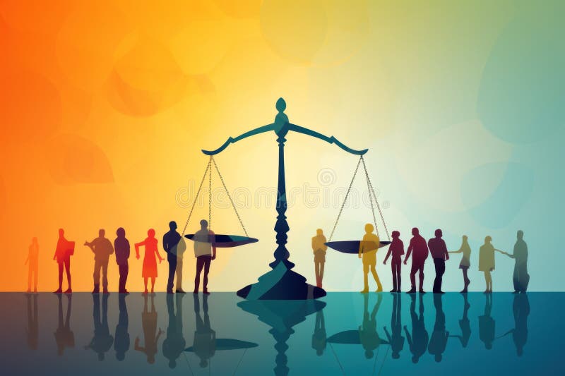 A Set of Scales Symboj or Justice Symbol for Human Rights . Generative ...