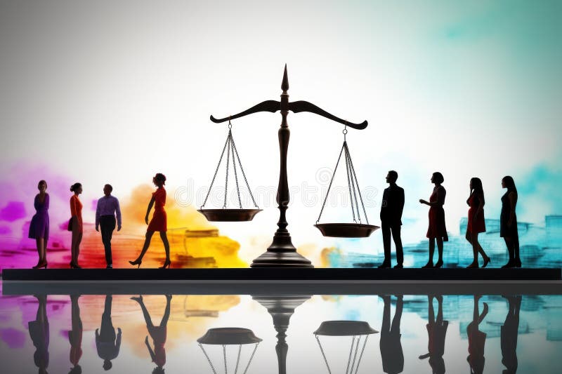 A Set of Scales Symboj or Justice Symbol for Human Rights . Generative ...