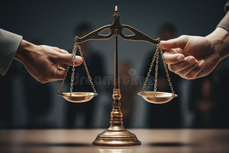 A Set of Scales Symboj or Justice Symbol for Human Rights . Generative ...