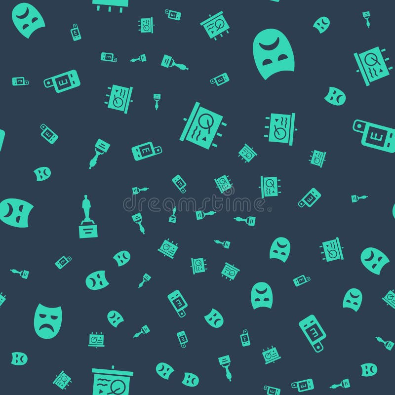 Set Scenario on Chalkboard, Drama Theatrical Mask, Movie Trophy and ...