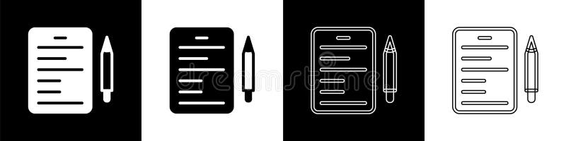 Scenario Icon Flat Vector Paper Story Screenplay Stock Vector ...