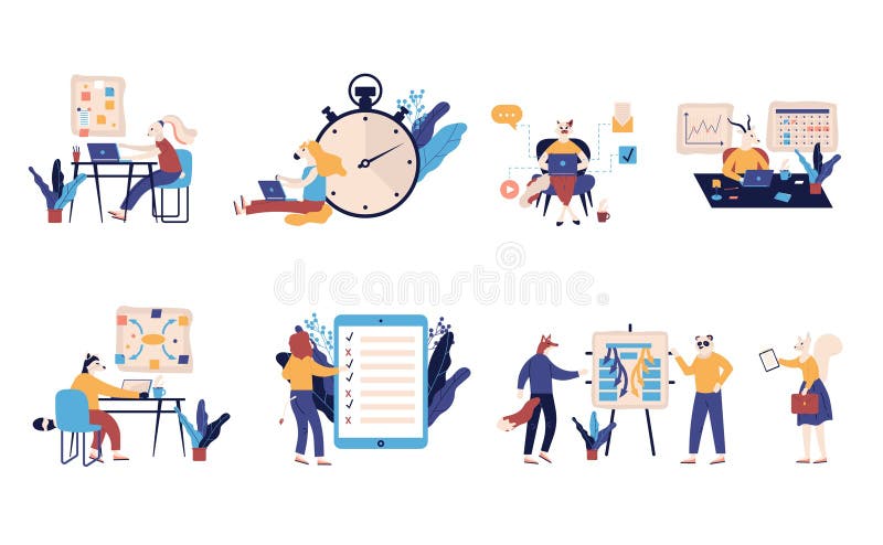 Efficient Time Management Clock Work Stock Vector - Illustration of ... Efficient Time Management Clock Work Stock Vector - Illustration of ...