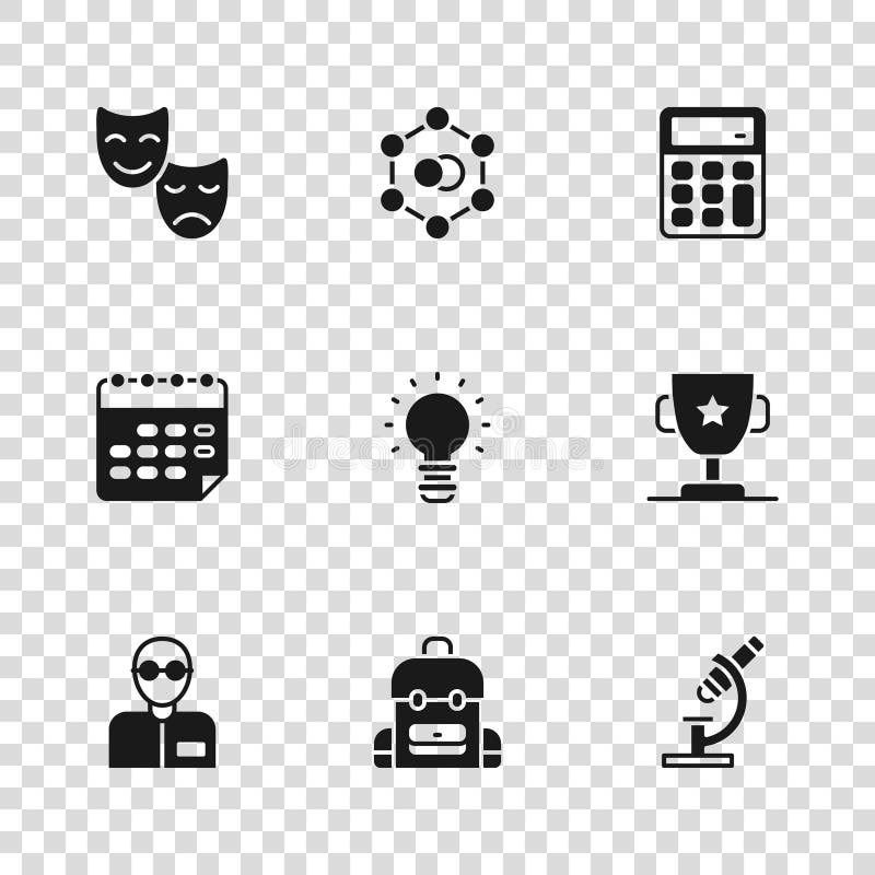 Set School Backpack, Award Cup, Microscope, Creative Lamp Light Idea ...