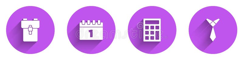 Set School Backpack, Calendar First September Date, Calculator and Tie ...