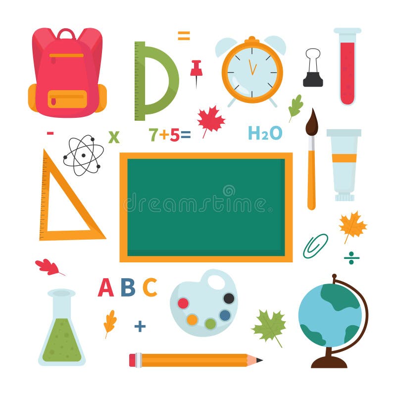 A Set of School and Educational Elements. the Concept of Back To School ...