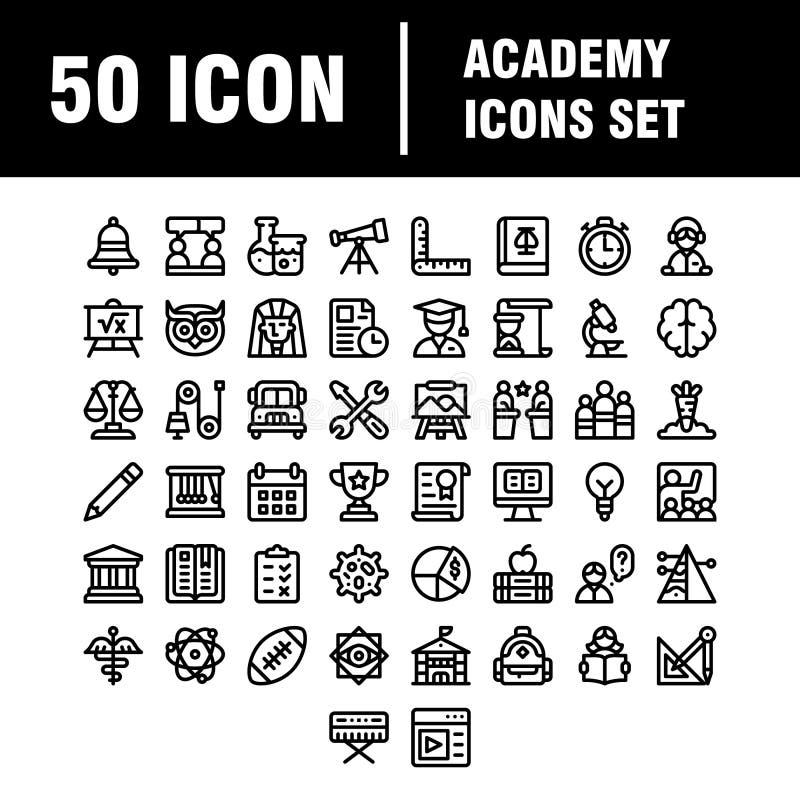 A Set of School and Educational Icons. Contains Icons for the Services ...