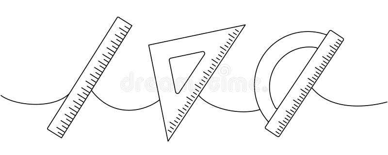 One Line Drawing Ruler Stock Illustrations – 639 One Line Drawing Ruler ...