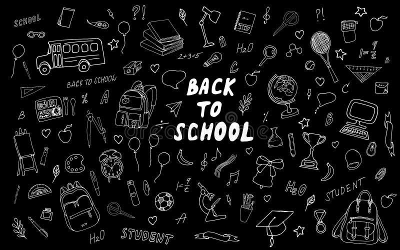 Set for Schoolchildren and Students.Back To School Concept with Objects ...