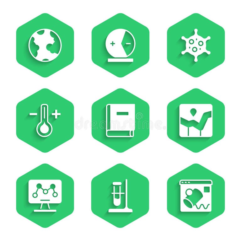 Set Science Book, Test Tube Flask on Stand, Data Visualisation, Graph ...