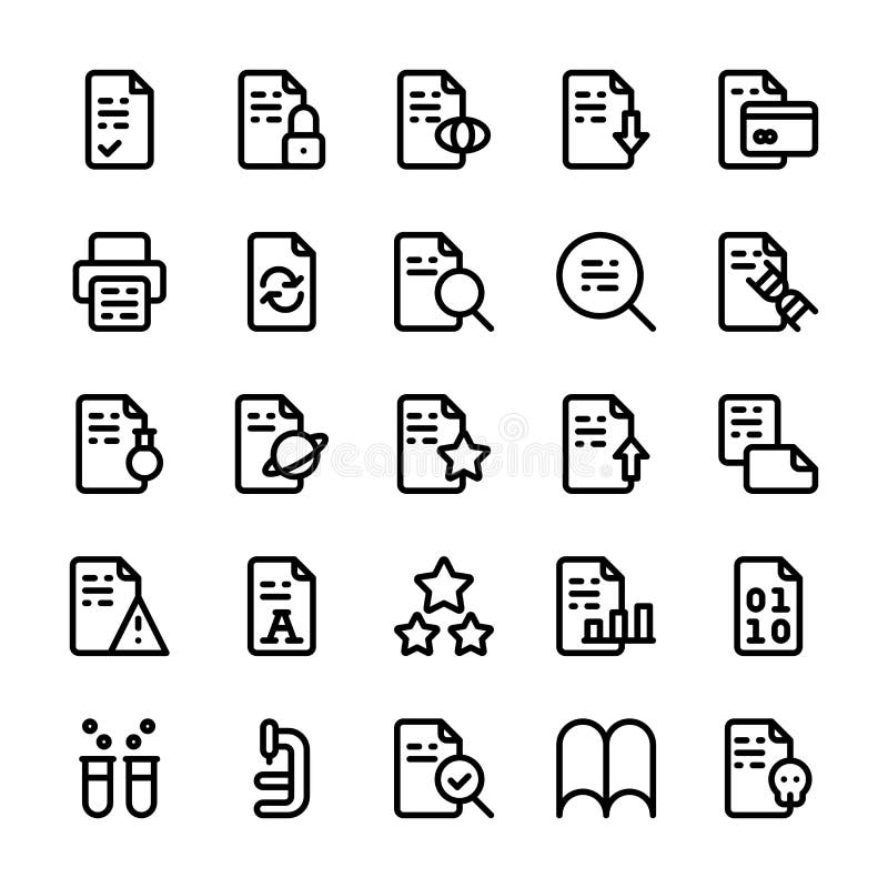 Scientific Paper Academic Journal File Chart Graph Math Flat Style Icon ...