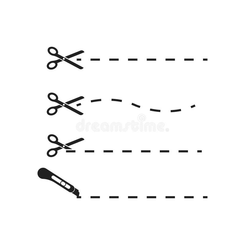 Dotted Line. Vector Isolated Elemen. Simple Shape. Abstract Geometric ...