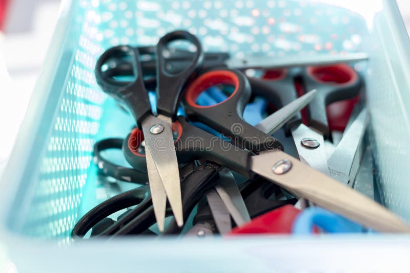 A set of scissors stock image. Image of style, wooden - 107320475